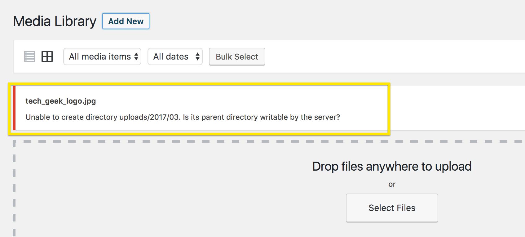How to Fix: 'Upload folder is not writable' WordPress - WP Mantis